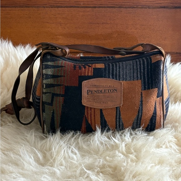 Pendleton | Bags | Pendleton Wool Aztec Sw Print Barrel Crossbody Bag | Poshmark